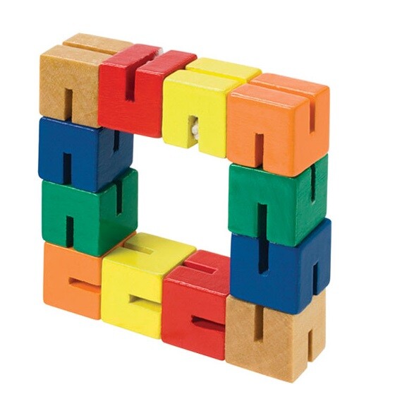 Toysmith Kid's Toy Wood Fidget Puzzle Shape Shifter Brain Teaser 12 ...