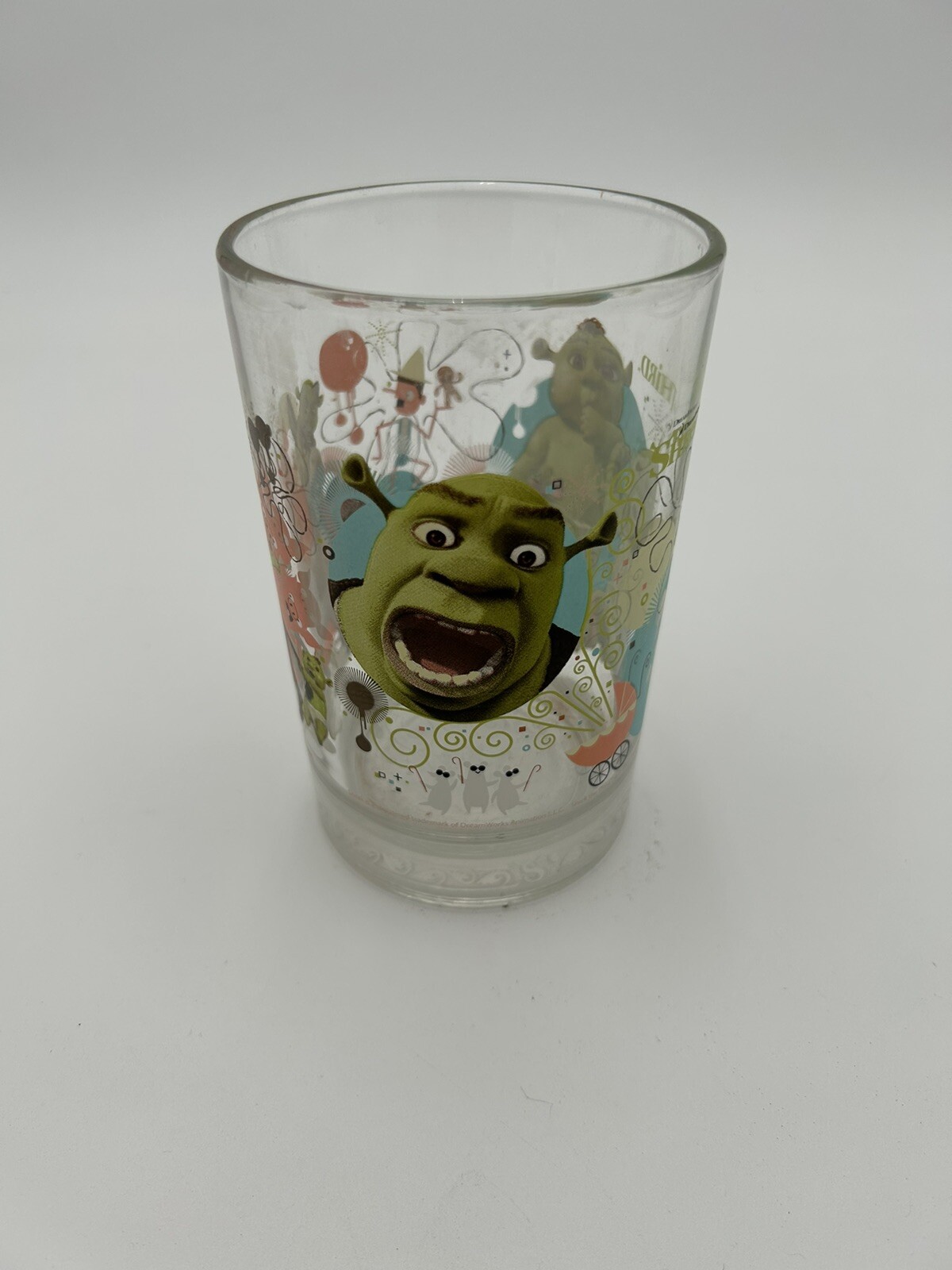 2007 McDonald's Shrek the Third Glass Cup Baby Ogres Donkey 3 Blind ...