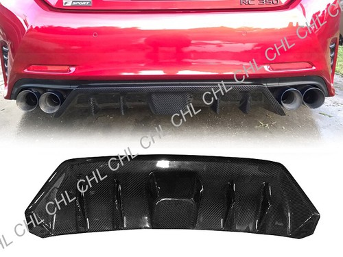 AG Style Carbon Fiber Rear Add-on Diffuser For 15-18 Lexus RC250 RC350 ...