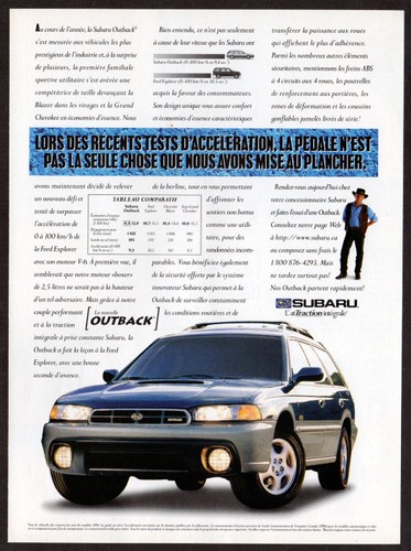1997 SUBARU Outback Vintage Original Print AD Paul Hogan Crocodile ...