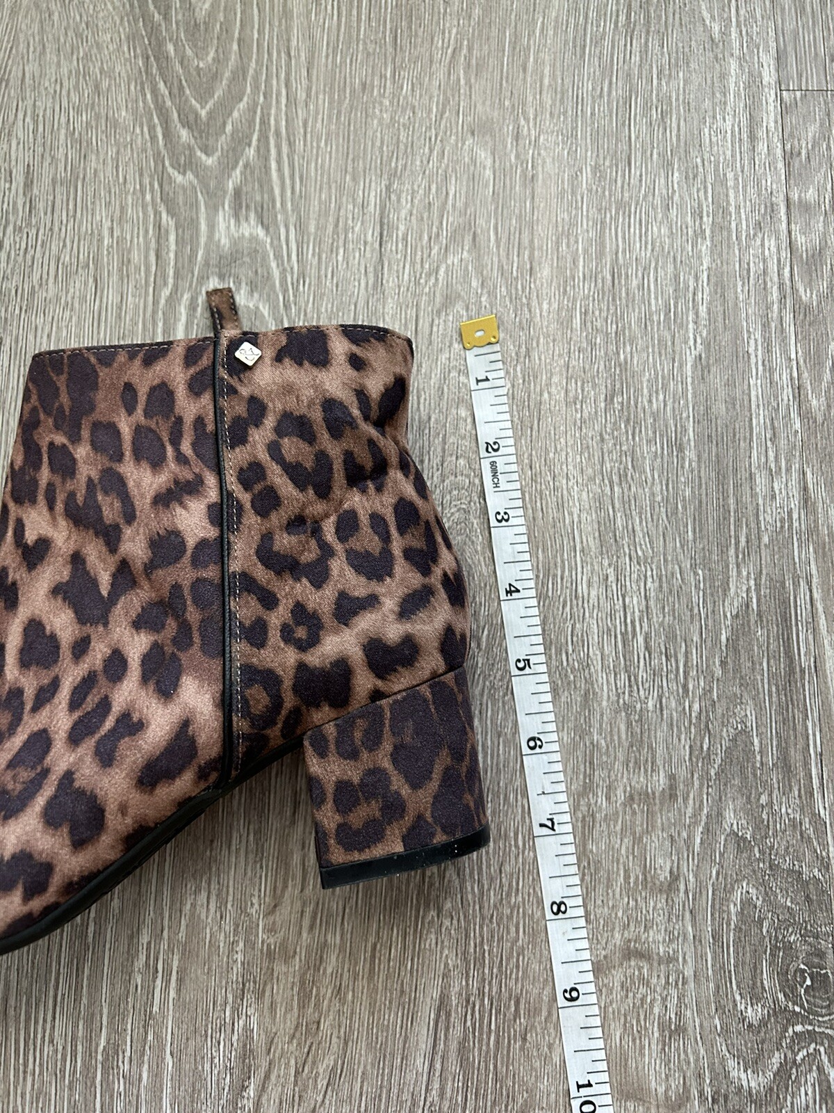 Sam & Libby Leopard Animal Print Ankle Booties Size 6… - Gem