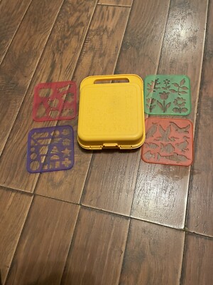 Vintage Tupperware #1408-6, toy stencil lunchbox/pencil case w/4 ...