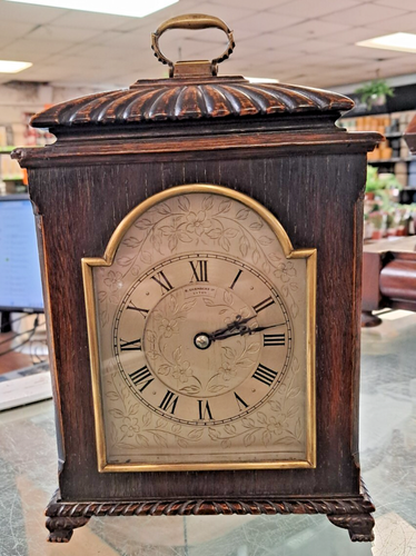 Vintage early 20th Century Oak Bracket Style Mantle Clock by R Chambers ...