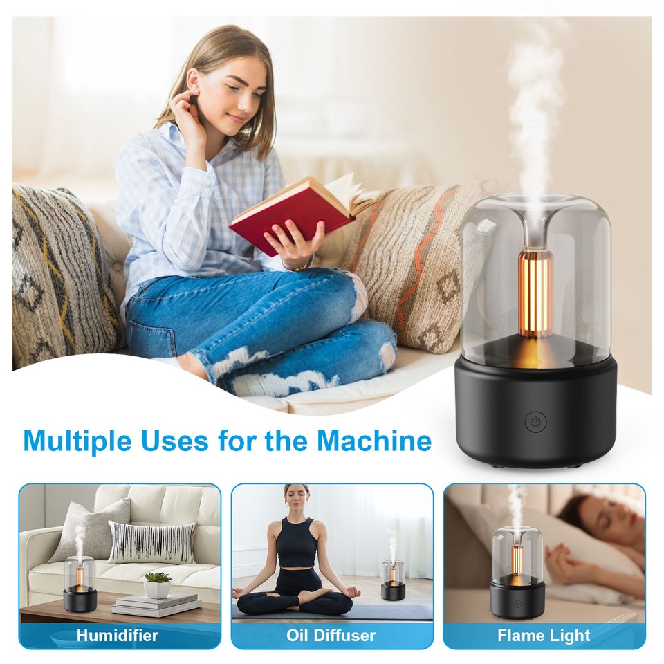 Essential Oil Diffuser with Atmosphere Night Lights Ultrasonic Aroma ...