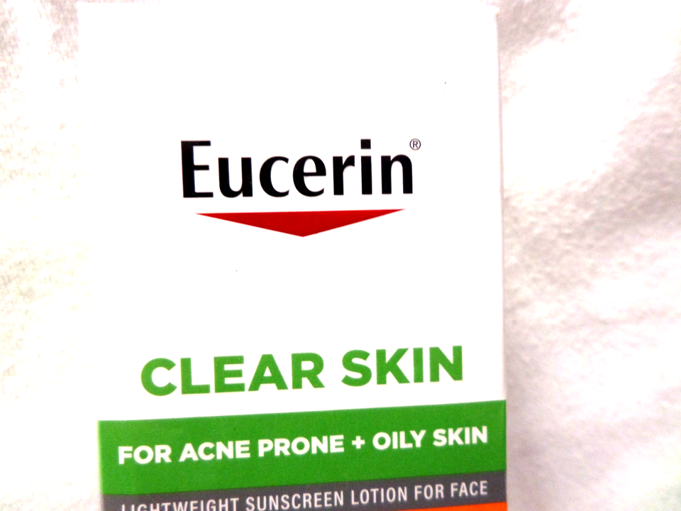EUCERIN CLEAR SKIN- FOR ACNE PRONE OILY SKIN- SPF 50 - SUNSCREEN - NEW ...