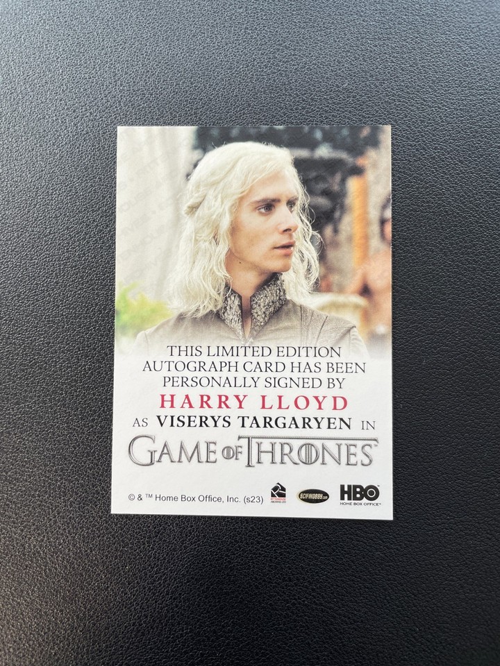 Game Of Thrones Harry Lloyd As Viserys Targaryen Auto BJHT | eBay