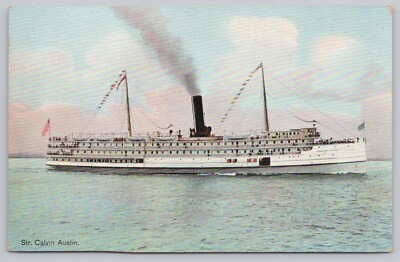 Postcard Steamer Calvin Austin Ship | eBay