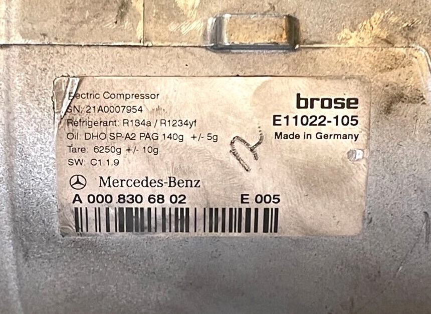 2021 2022 MERCEDES S500 S580 A/C Refrigerant Compressor, 0008306802 ...