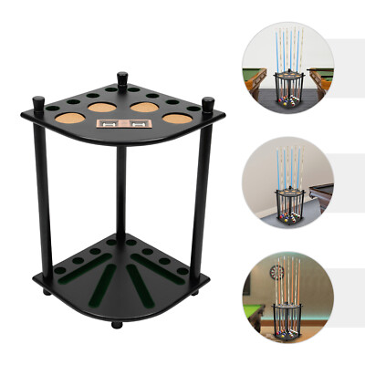 8-Pool Wood Pool Cue Stick Rack Floor Mount Billiard Cue Rack Holder ...