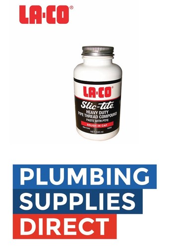 * LA-CO Slic tite Heavy Duty Pipe Thread Compound Paste 120ml PTFE LACO ...