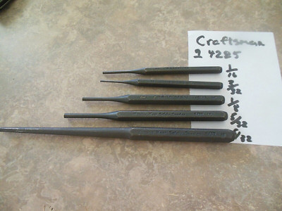 Vintage SEARS Craftsman 5 Piece Punch Set Alignment Tools 9-4285 Made ...
