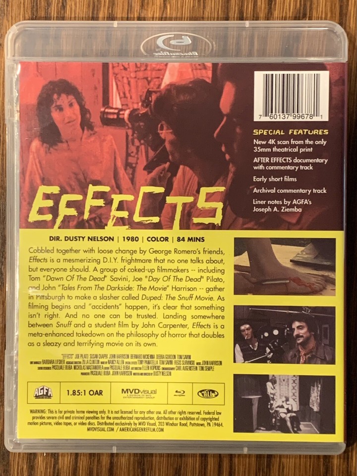 Effects Bluray AGFA 1980 Tom Savini 760137996781| eBay