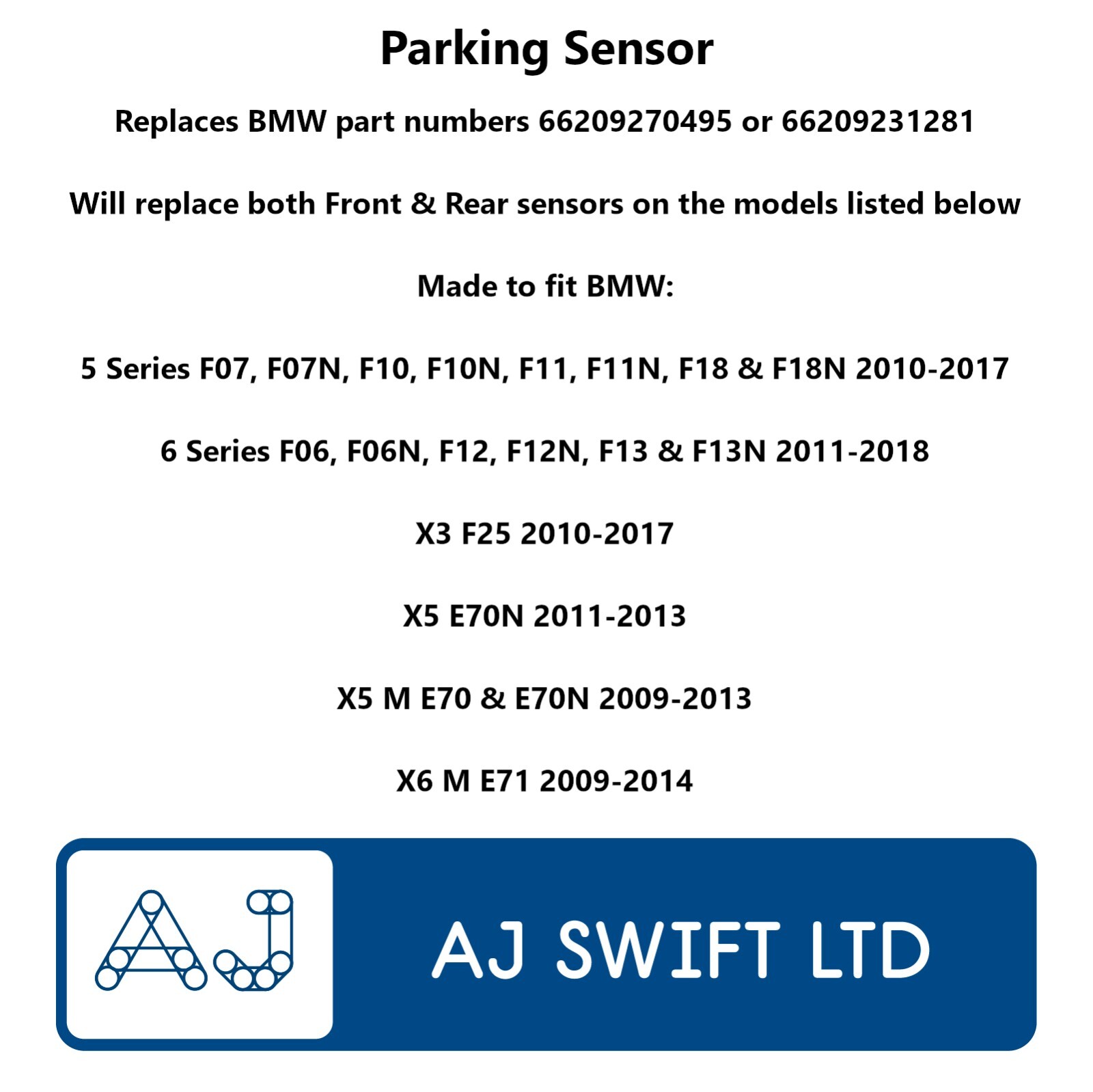 Parking Sensor for BMW F06 F07 F10 F11 F12 F13 F18 F25 E70 E71 Front ...