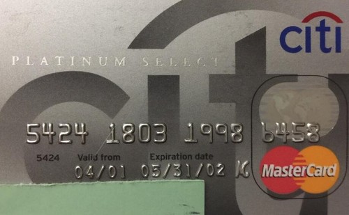 C18 CITIBANK Platinum Select MasterCard Credit Card Expired in 2002 | eBay