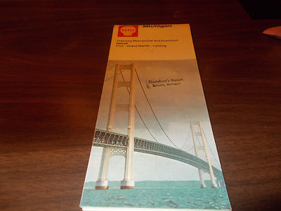 1970 Shell Michigan Vintage Road Map | eBay