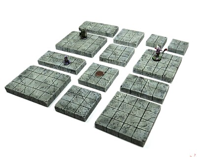 Handmade Stone Dungeon Tiles (1 Inch 28mm Grid Terrain for Dungeons and ...