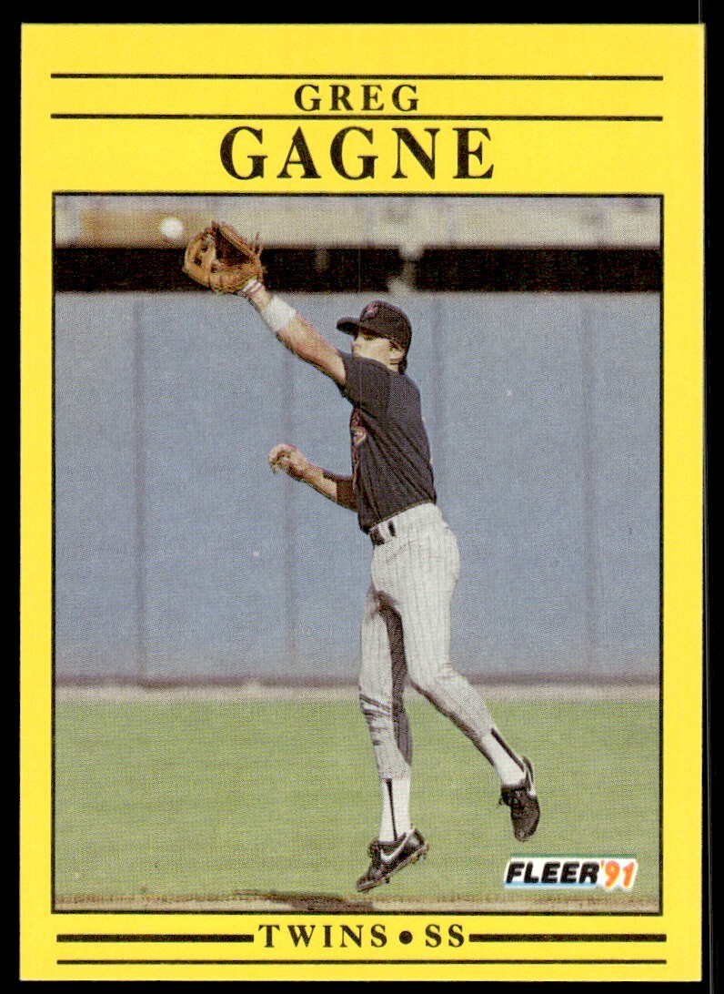 1991 Fleer Baseball Card Greg Gagne Minnesota Twins #610 | eBay