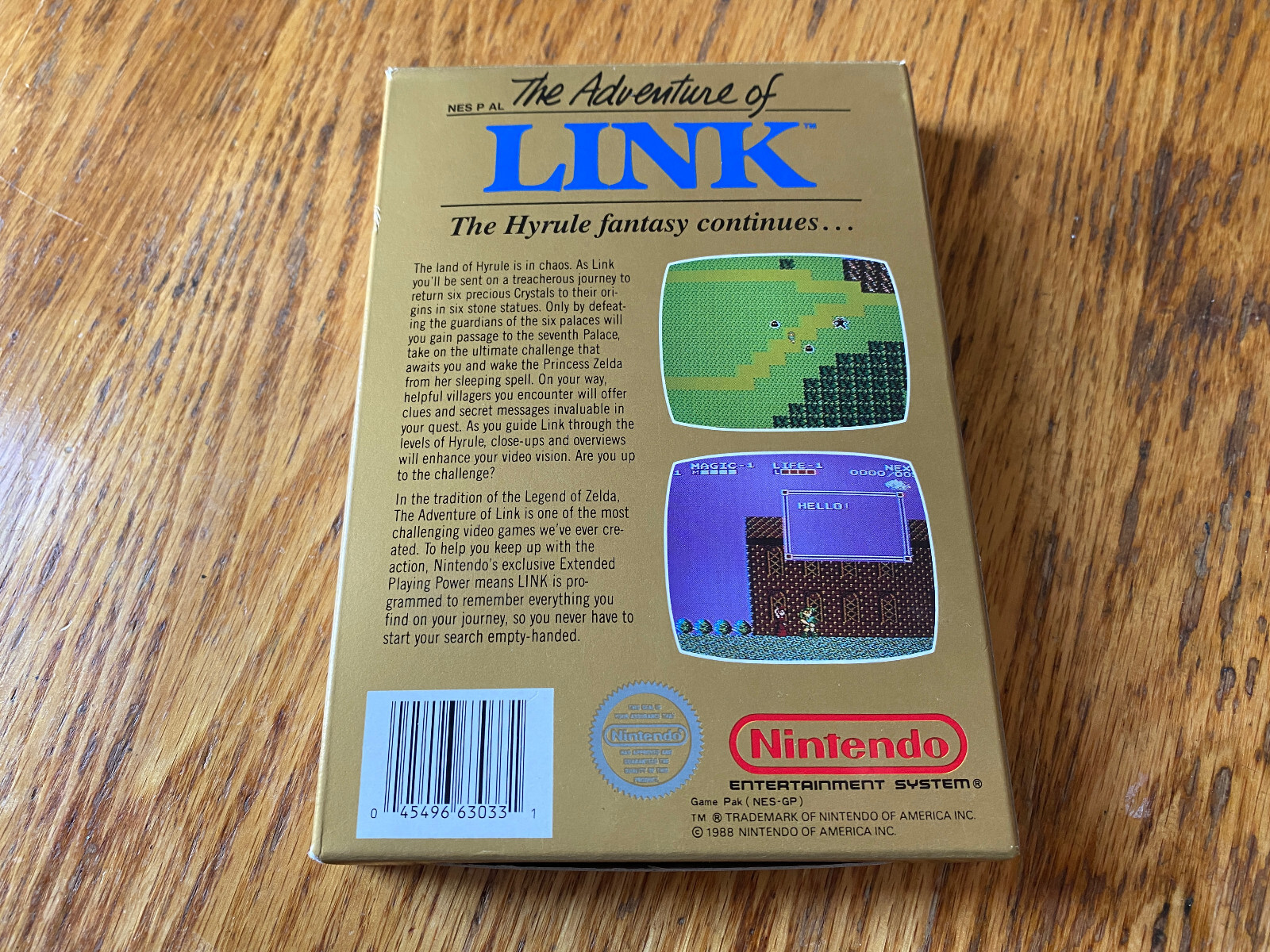 circle seal Zelda II Adventure Link complete in box nintendo nes ...
