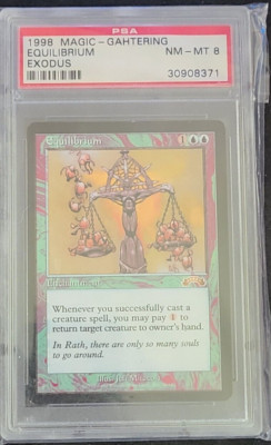 MTG NM Equilibrium x1 COLOR ERROR Exodus COTTON CANDY MISPRINT PSA RARE ...