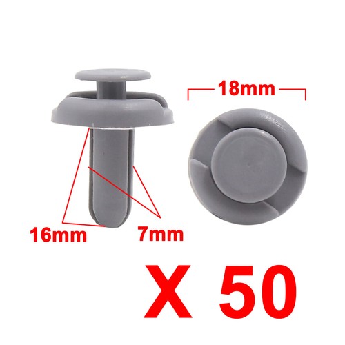 50pcs Plastic Car Door Trim Panel Push Rivets 7mm Retainer Clip ...