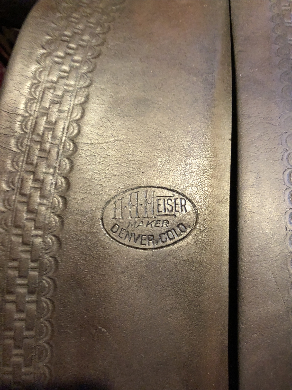 Vtg H.H. Heiser Saddle 1920s Brown Leather Highback 15” Seat Restored ...