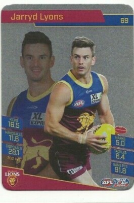 2022 TEAMCOACH SILVER BRISBANE LIONS JARRYD LYONS CARD # 69 AFL | eBay ...