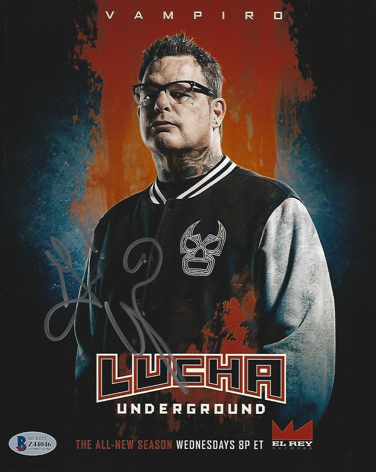 Vampiro Signed 8x10 Photo BAS Beckett COA Lucha Underground AEW AAA ...