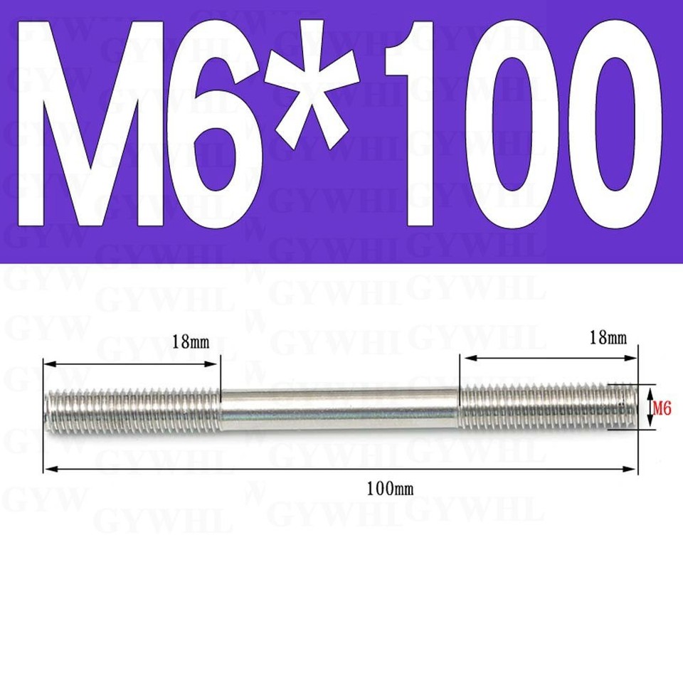 M6 - M20 Marine Grade A4 Stainless Double End Threaded Stud Bar Rod ...