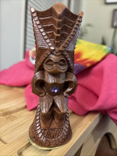 Vintage Coco Joes KU POLYNESIAN TIKI FIGURE GOD OF STRENGTH Carved Hapa ...