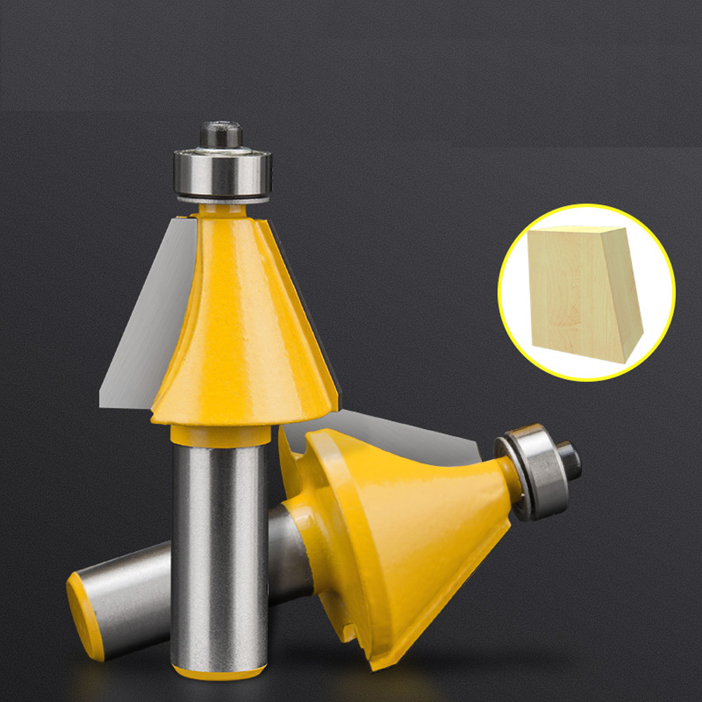 1/2 Inch Shank Router Bit Chamfer Edge Bevel Edging Woodworking Cutte ...