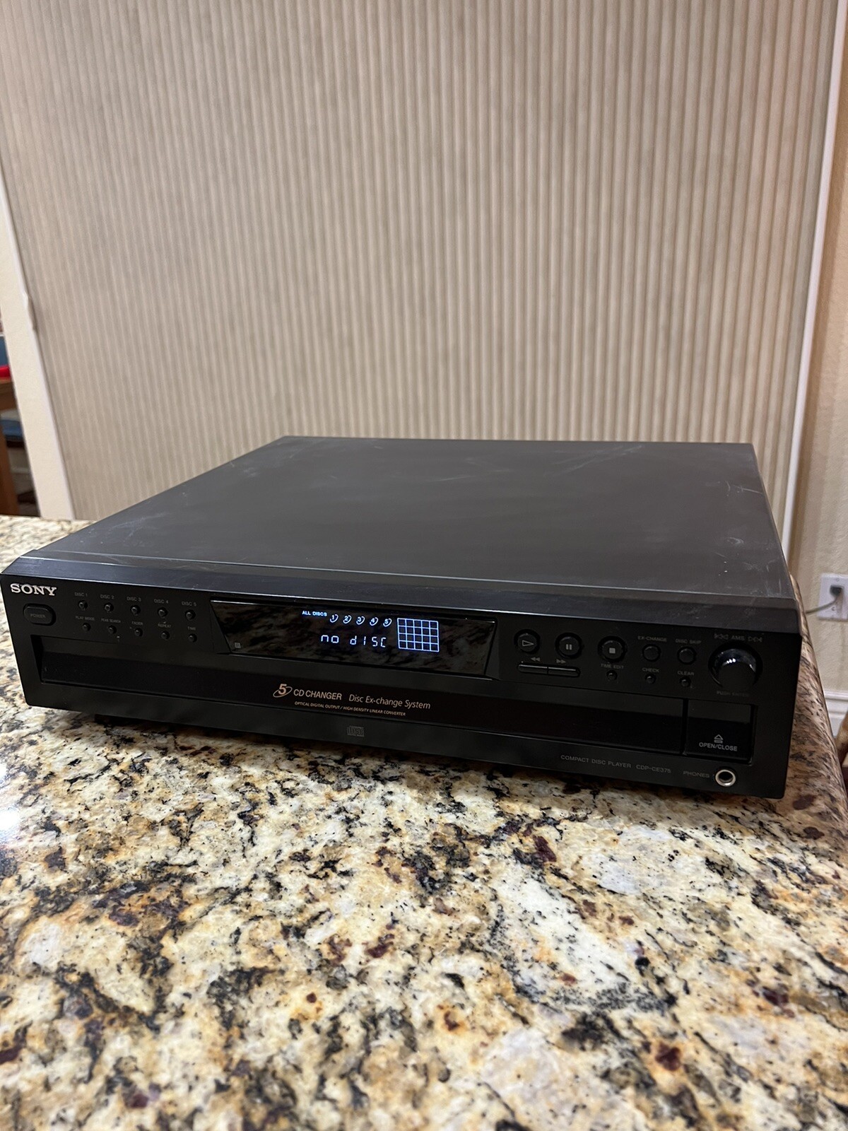 Sony 5 Disc CD Changer Player Model: CDP-CE375 **No Remote 27242586376 ...
