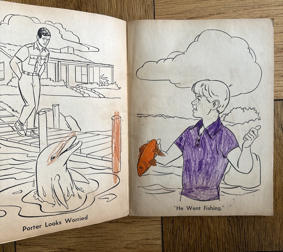 Vintage Whitman Flipper Coloring And Paint Book 1967 | eBay