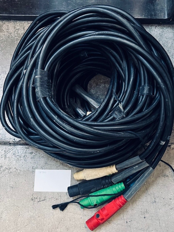 2/0 Camlok 50' 5-wire Feeder Stage power. Banded With electrical Tape ...