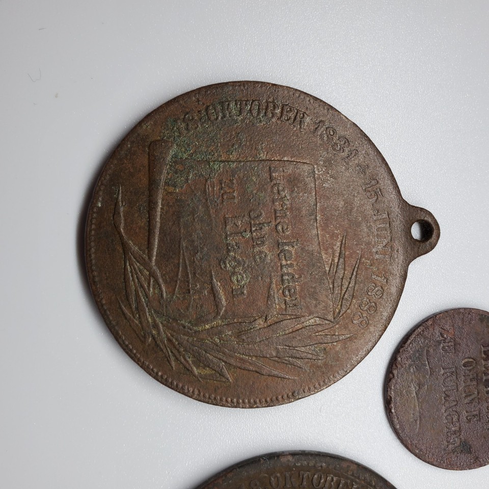 Original German Prussia Friedrich III death medal set memorial Kaiser ...