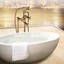 Bathroom Floor Stand Mounted Bathtub Tap Free Standing Bath Shower ...