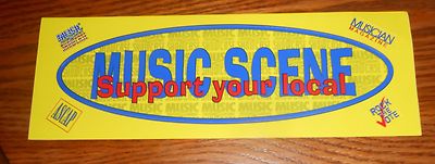 Musician Magazine Support Your Local Music Scene Bumper Sticker Promo ...