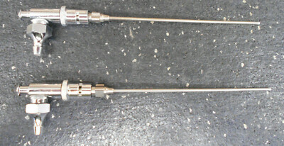LOT OF 2 #14 GAUGE 4" REUSABLE BLUNT PROBE LUER LOCK WITH 3-WAY ADAPTER ...