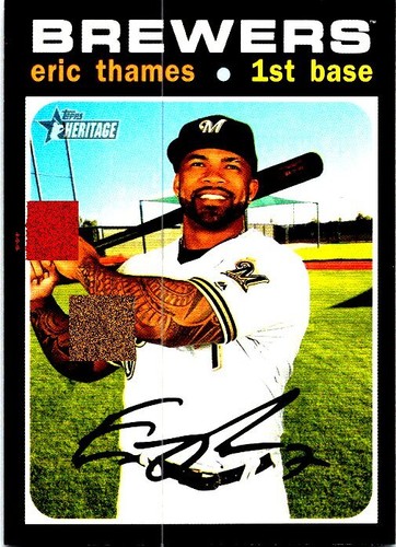 Eric Thames 2020 Topps Heritage Baseball #397 Milwaukee Brewers | eBay