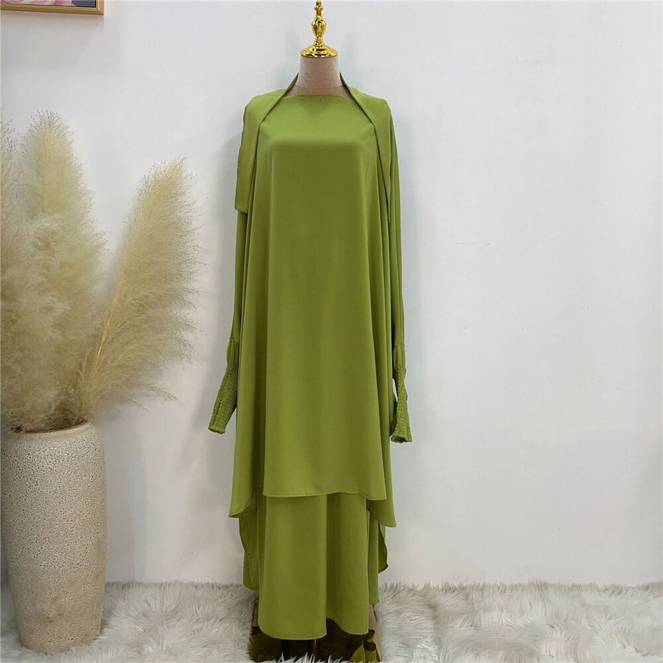 Khimar Hijab Overhead Burqa Caftan Abaya Muslim Women Prayer Set ...