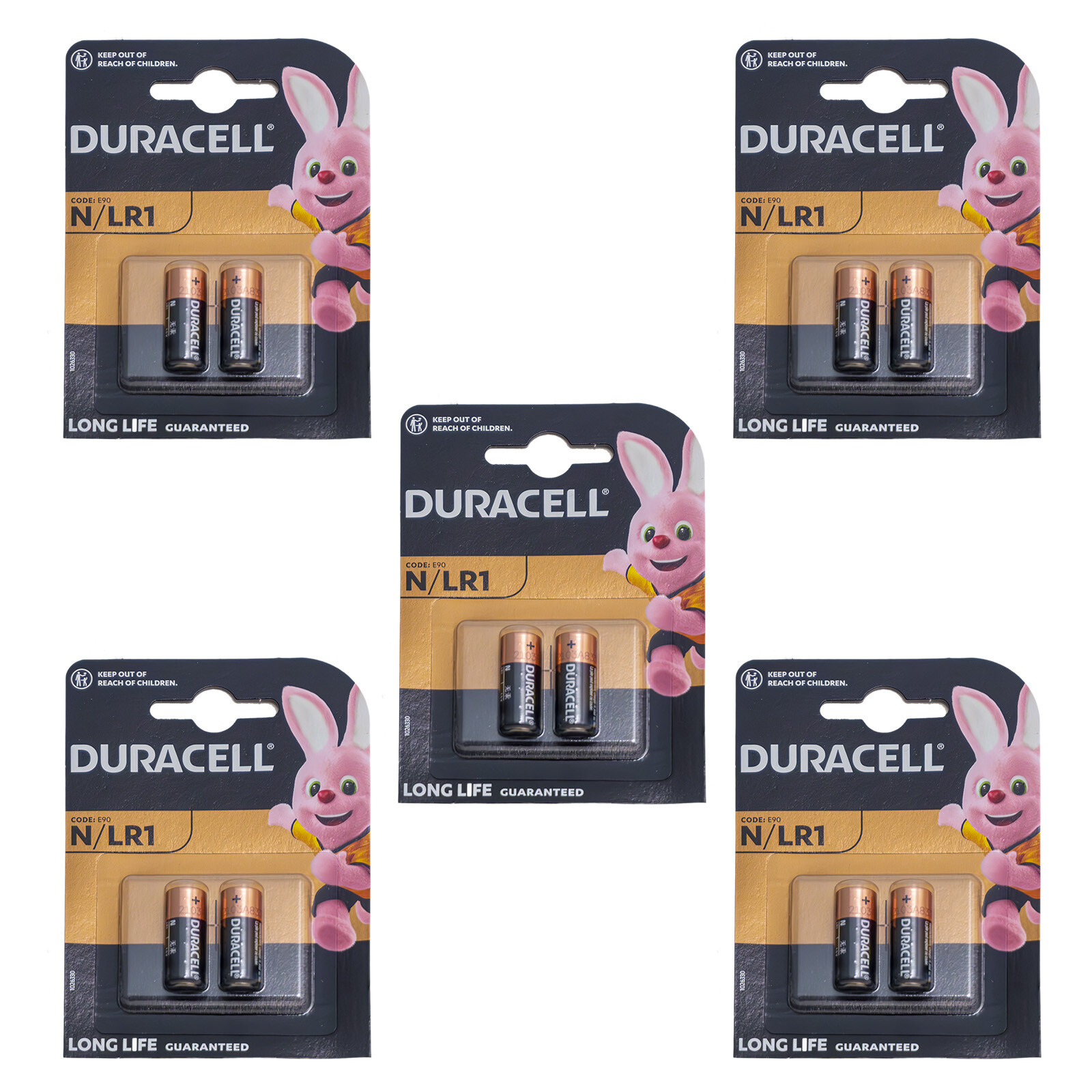 Duracell N/LR1 Alkaline Battery Twin Pack 910A E90 UM5 MN9100 Long Life ...