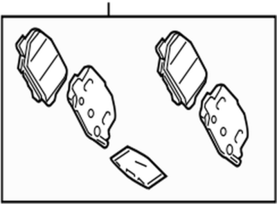 4605B987 Mitsubishi Pad set, rr brake 4605B987, New Genuine OEM Part | eBay