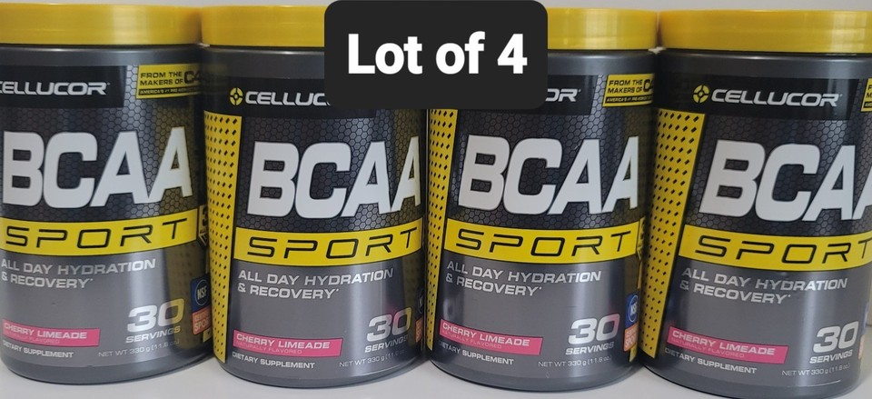 Lot of 4 Cellucor BCAA Sport Hydration & Recovery Cherry Limeade Exp 8/ ...
