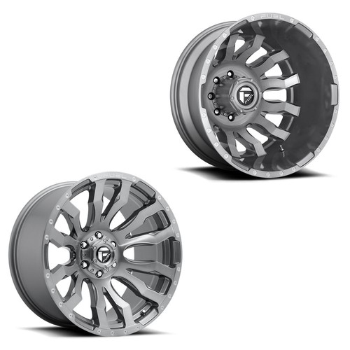 20x10 Fuel D693 Blitz Brushed Gunmetal 99-04 FORD DUALLY SUPER SINGLE ...