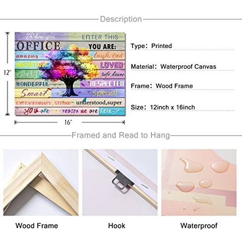 Inspirational Wall Art Office Motto Decor Quotes 16L" x 12W" MC14 ...