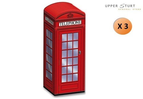 Phone Box Empty Favour Boxes 3 Pack Superman Telephone Box Party ...