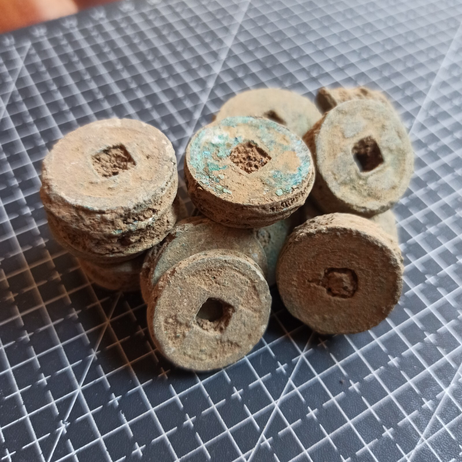 Small Size Ancient Chinese Annamese Coin clump | 方孔钱 | 250 gr | eBay