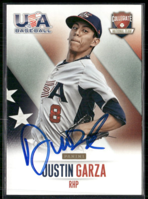 Justin Garza Signed 2014 Panini USA Baseball IP Auto #18 | eBay