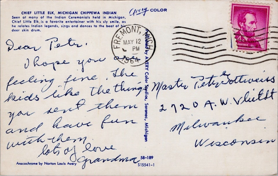 Postcard 1960's Chief Little Elk Chippewa Indian Michigan Chrome #D9 | eBay