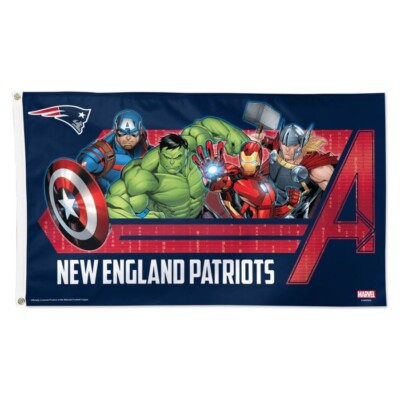 Wincraft NFL Marvel New England Patriots Avengers Marvel Deluxe 3’x5 ...