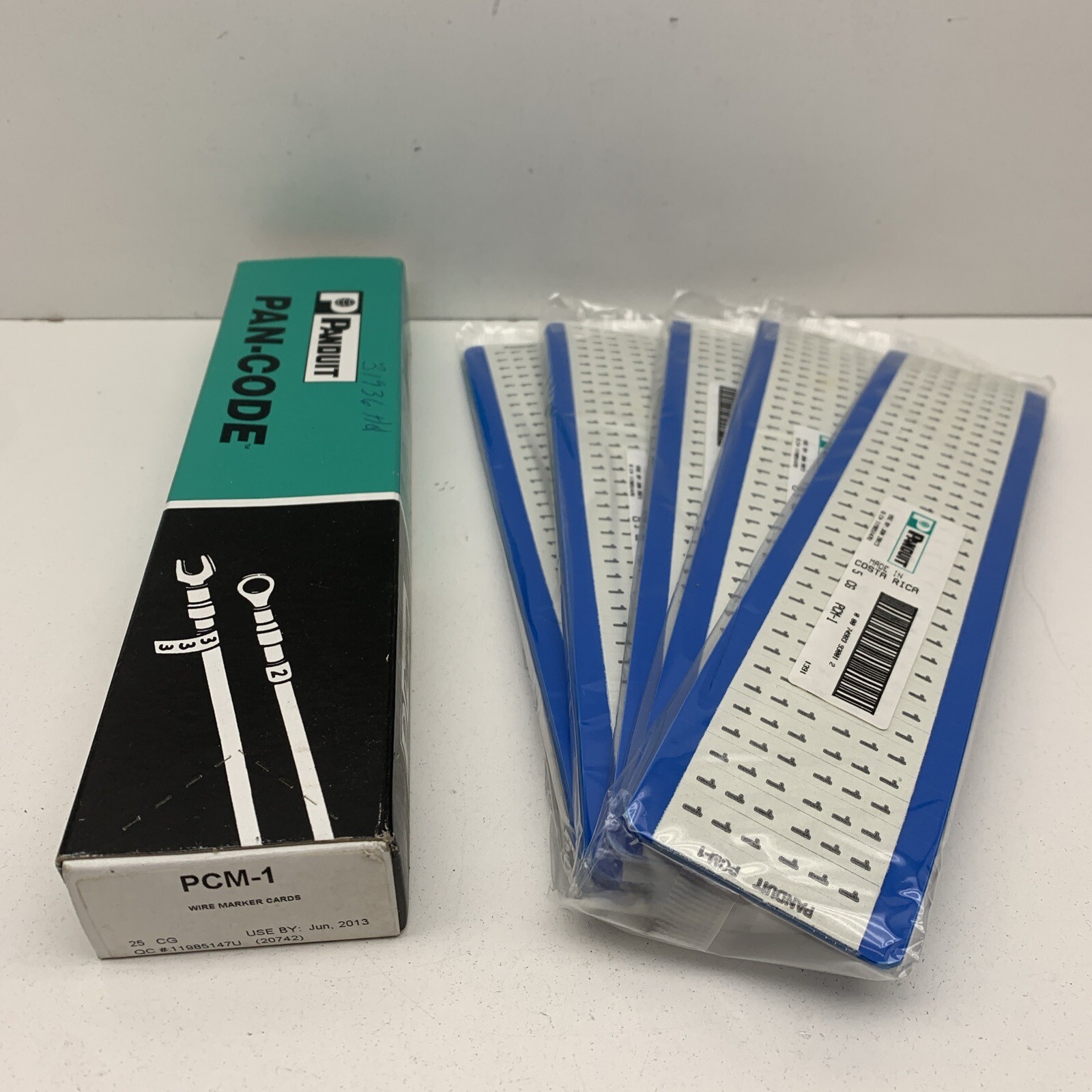 (25 Cards) Panduit PCM-1 Pan-Code Wire Marker Card Vinyl Cloth - Number ...